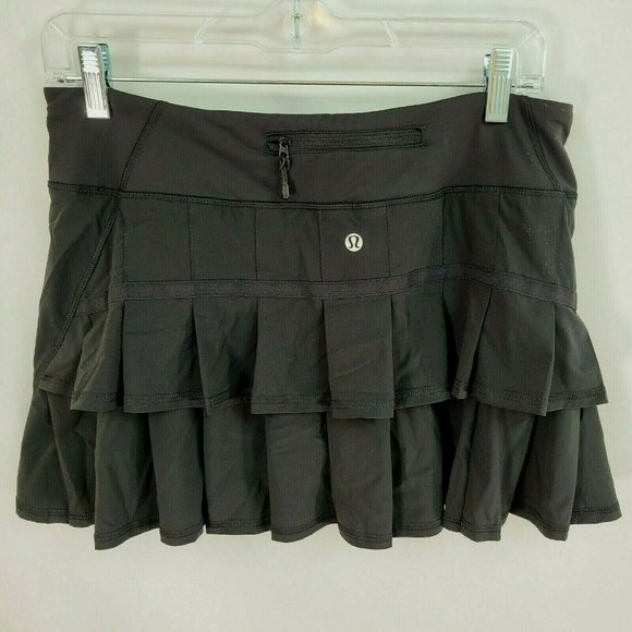 lululemon athletica | Shorts | Lululemon Skort Size 8 Black Ruffle ...